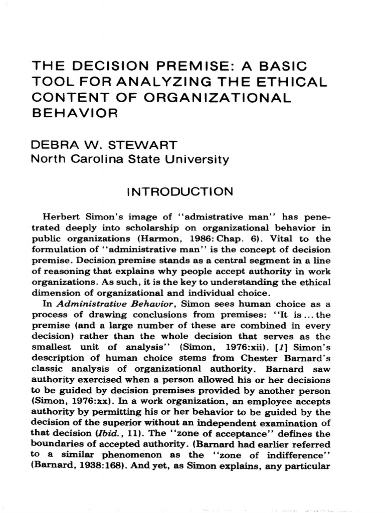 Decision Ethical | PDF | Reason | Rationality