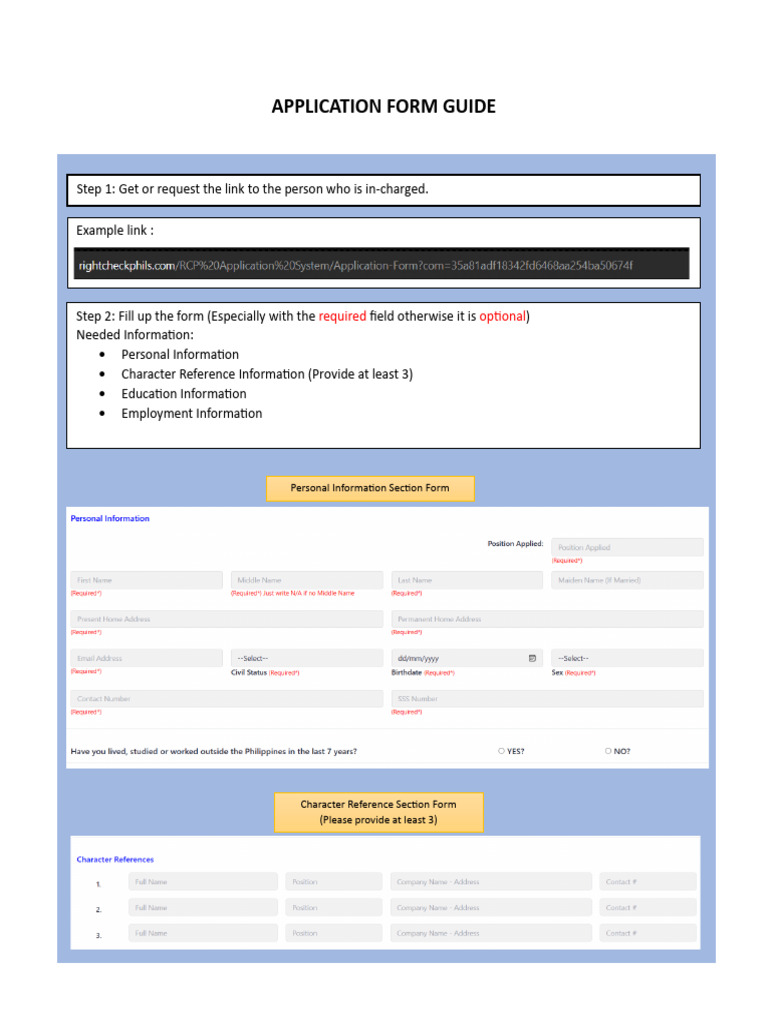 Right Check Background Check Form Guide | PDF | Login | Computing