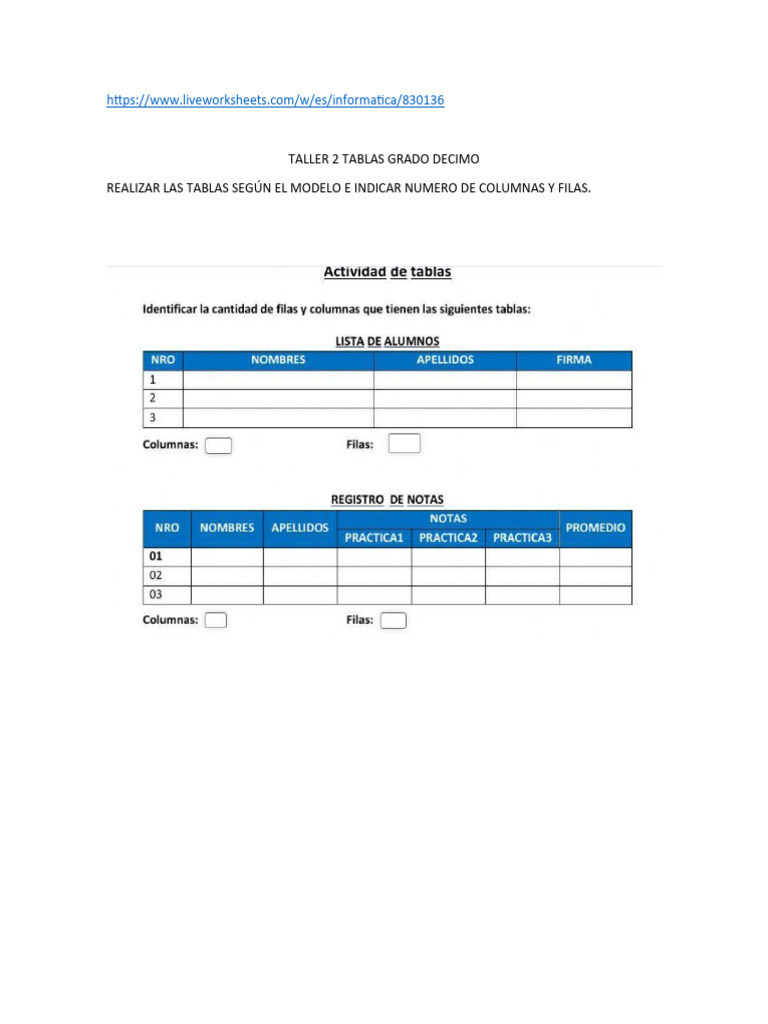 Tablas 2 Tal 1716992798 | PDF