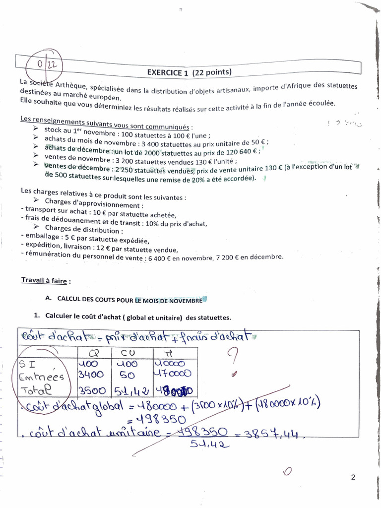 Cc1 Compta de Gestion | PDF