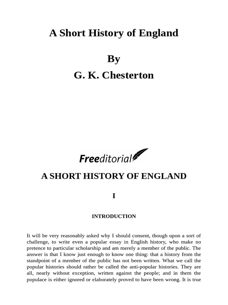 A - Short - History - of - England - Chesterton | PDF | Round Table ...