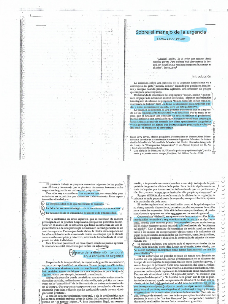 Sobre El Manejo de La Urgencia - LEVY YEYATI, Elena | PDF