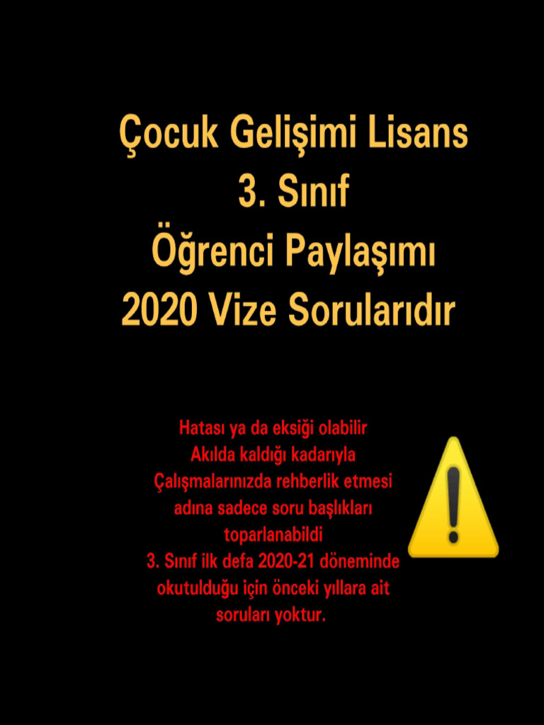 Sınıf 2020 Bahar Vize | PDF