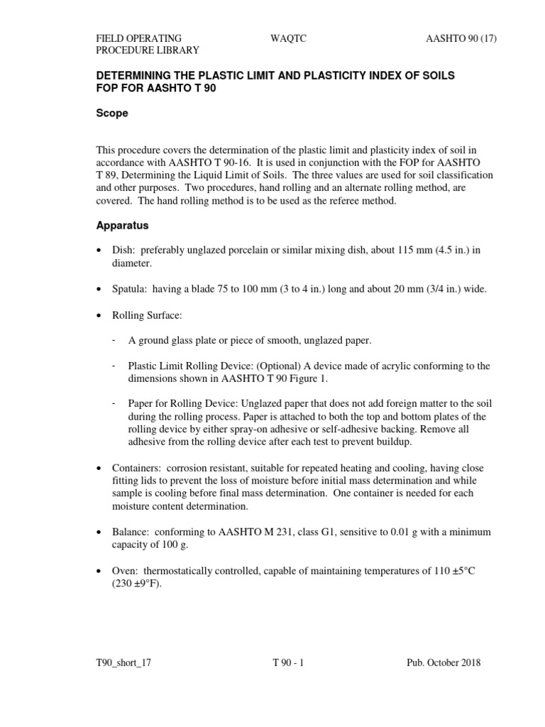 AASHTO T90 | Download Free PDF | Materials | Applied And ...