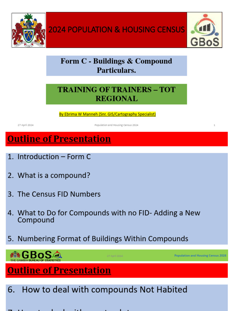 Copy-Form C - 2024 PHC Tot Regional - Updated 2604 | PDF | Census