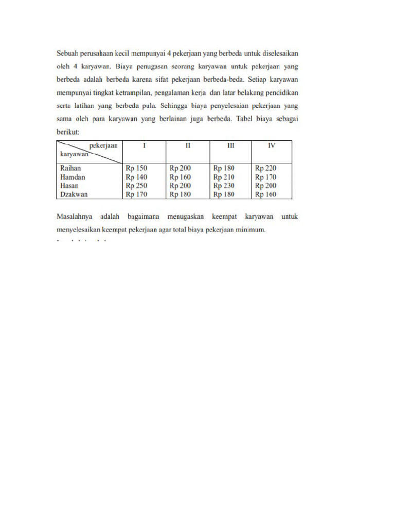 Assignment Problem | PDF