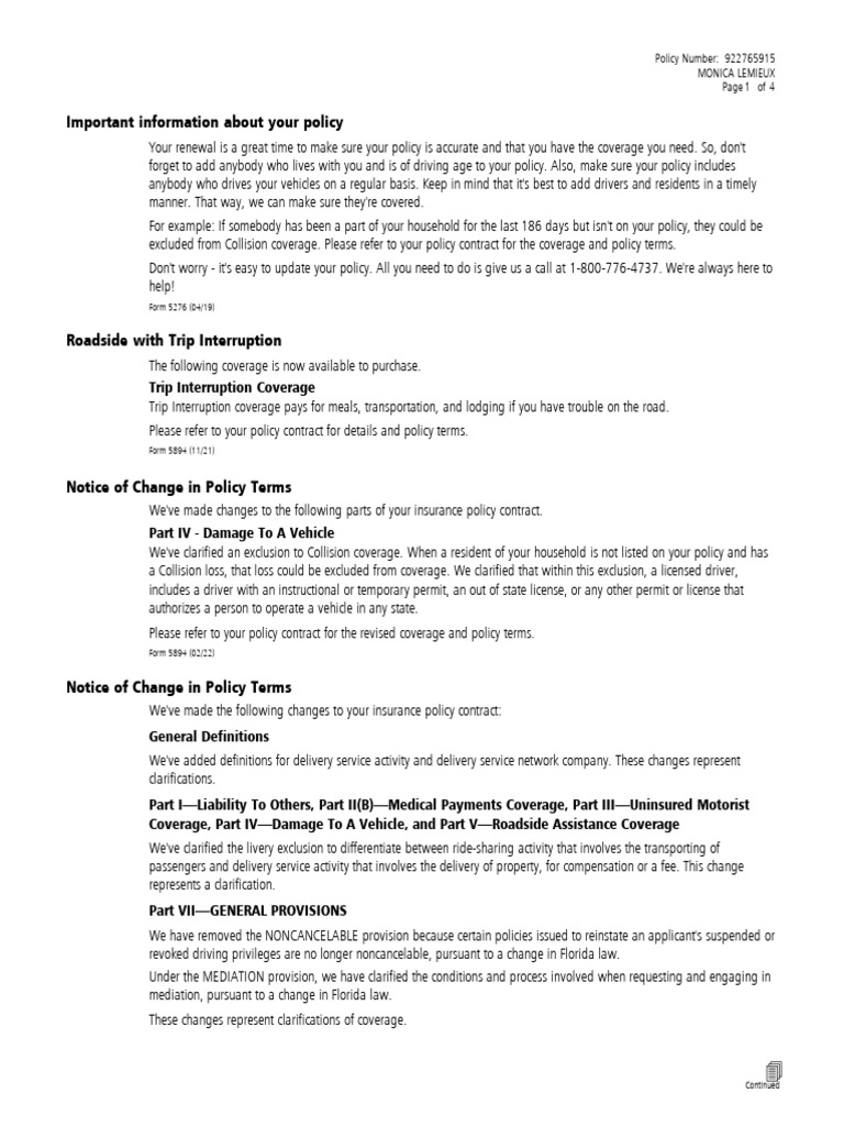 Notice | PDF | Insurance | Credit