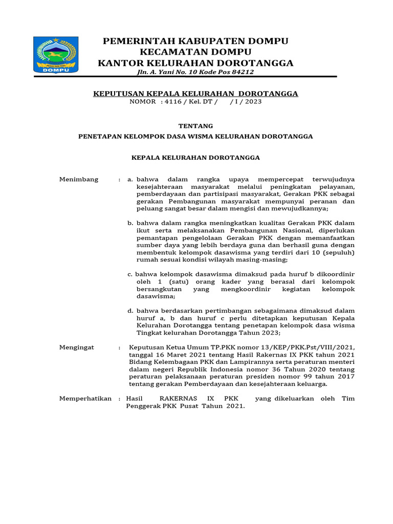 Sk. Dasawisma 2024-Ok | PDF