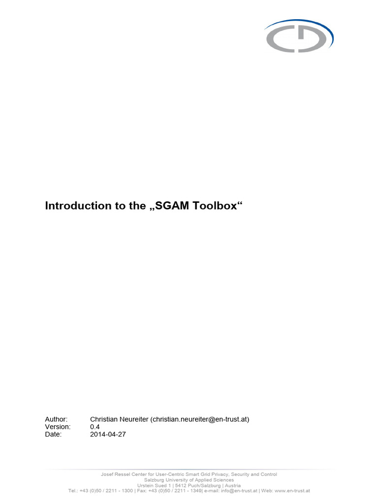 Introduction To SGAM Toolbox | PDF | Smart Grid | Use Case