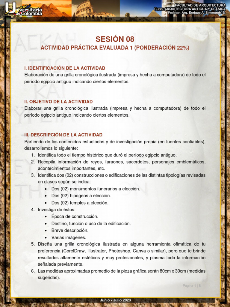 Sesión 08 - Actividad Práctica Evaluada - Corte 1 (Jun-Jul 2024) | PDF | Arte