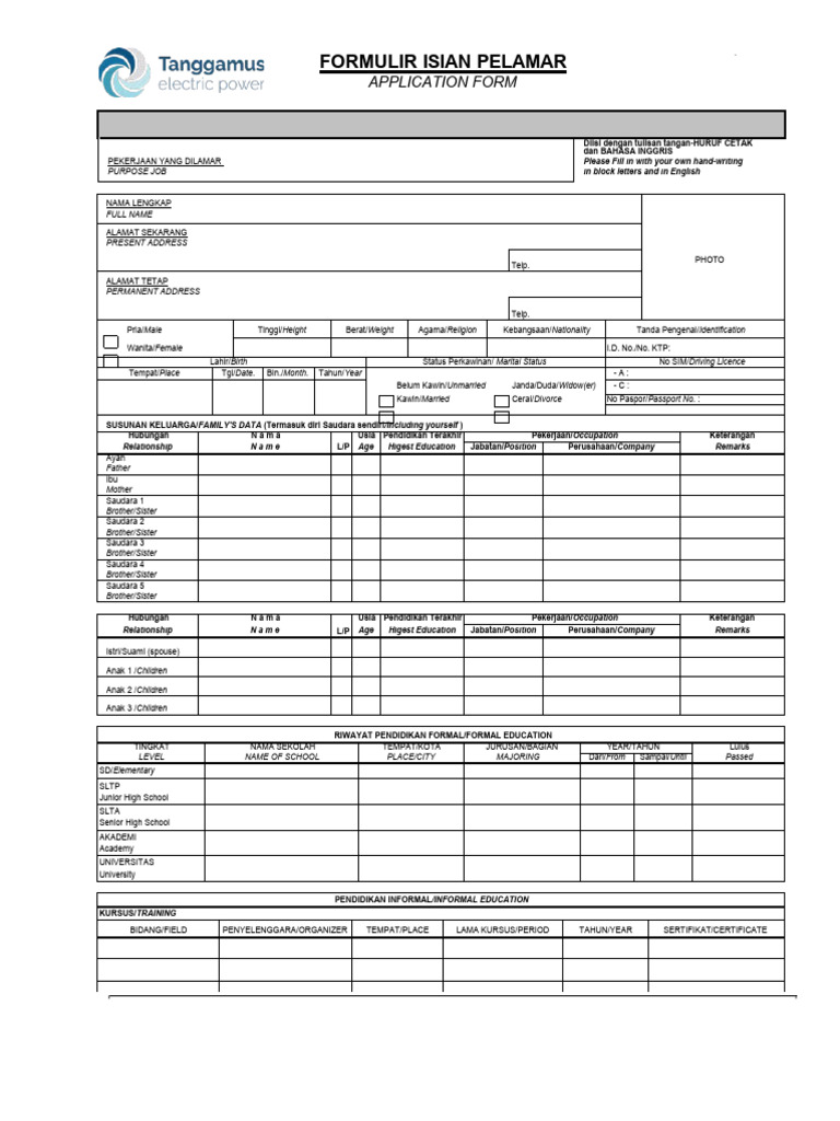 Application Form TEP | PDF