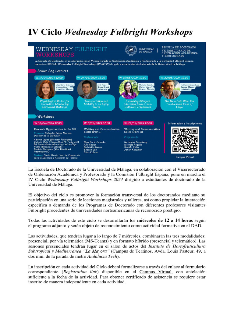 Programa IV - WFW - 2024 | PDF