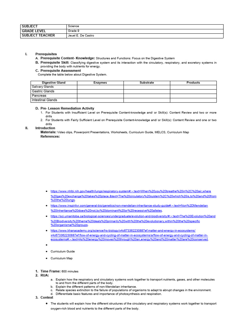 ATG Science 9 - Q1-1 | PDF | Evolution | Genetics