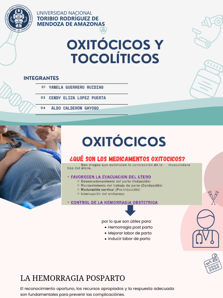 Tema 10 Oxitoicos y Tocolíticos | PDF | Parto | Especialidades Medicas