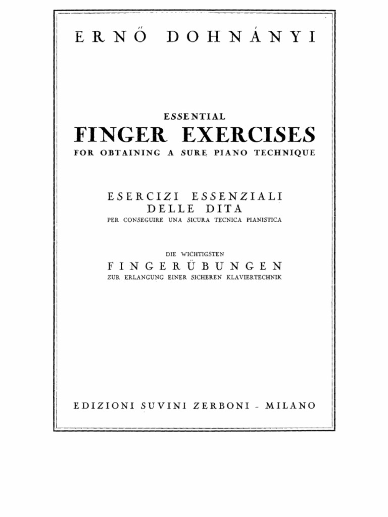 Dohnanyi - Finger Exercises | PDF