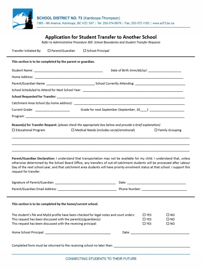 Enrolment - Student Transfer Form | PDF | Parent | Justice