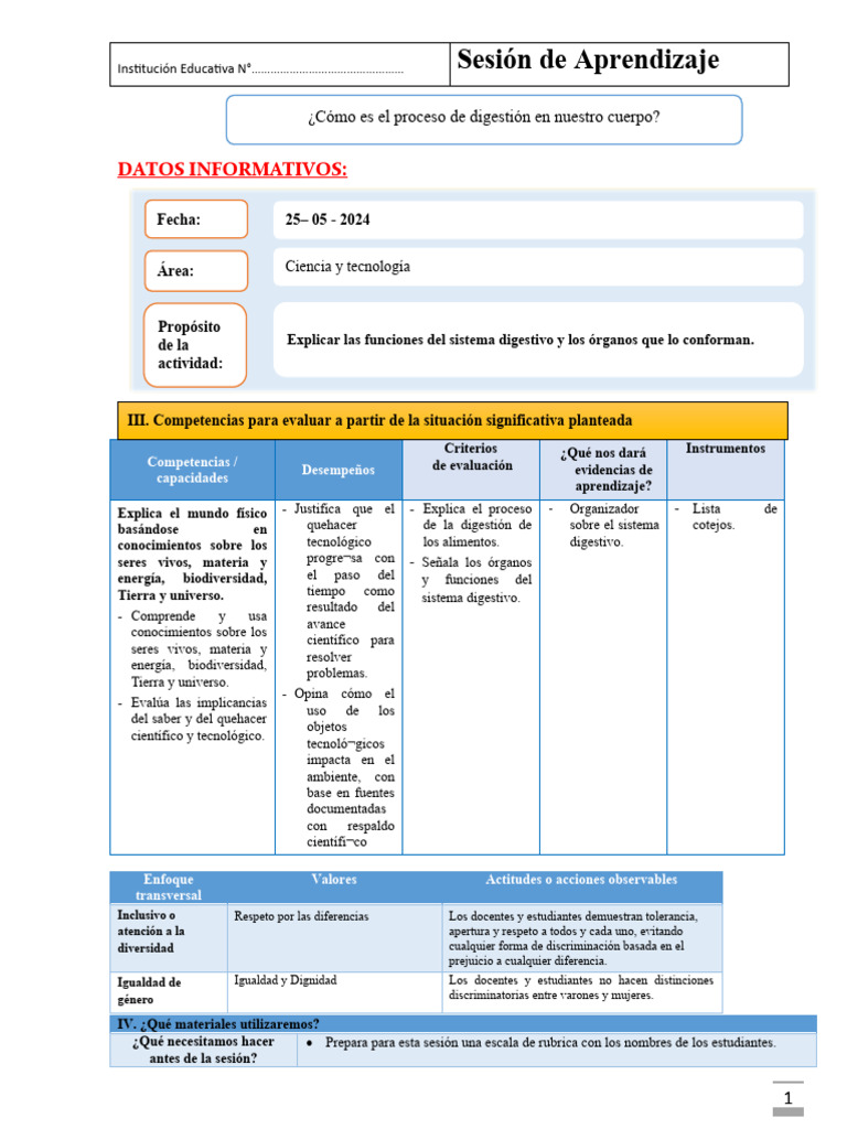 5°_ACT_24_JUNIO_N°1_CYT | PDF | Sistema digestivo humano | Digestión
