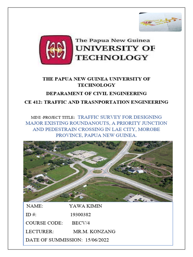 CE412-project -final mini | Download Free PDF | Traffic | Intersection (Road)