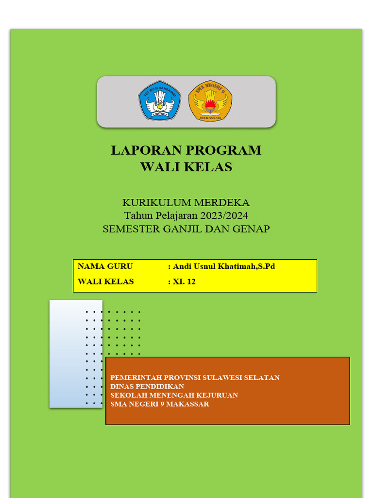 LAPORAN WALI KELAS PMM (1) | PDF