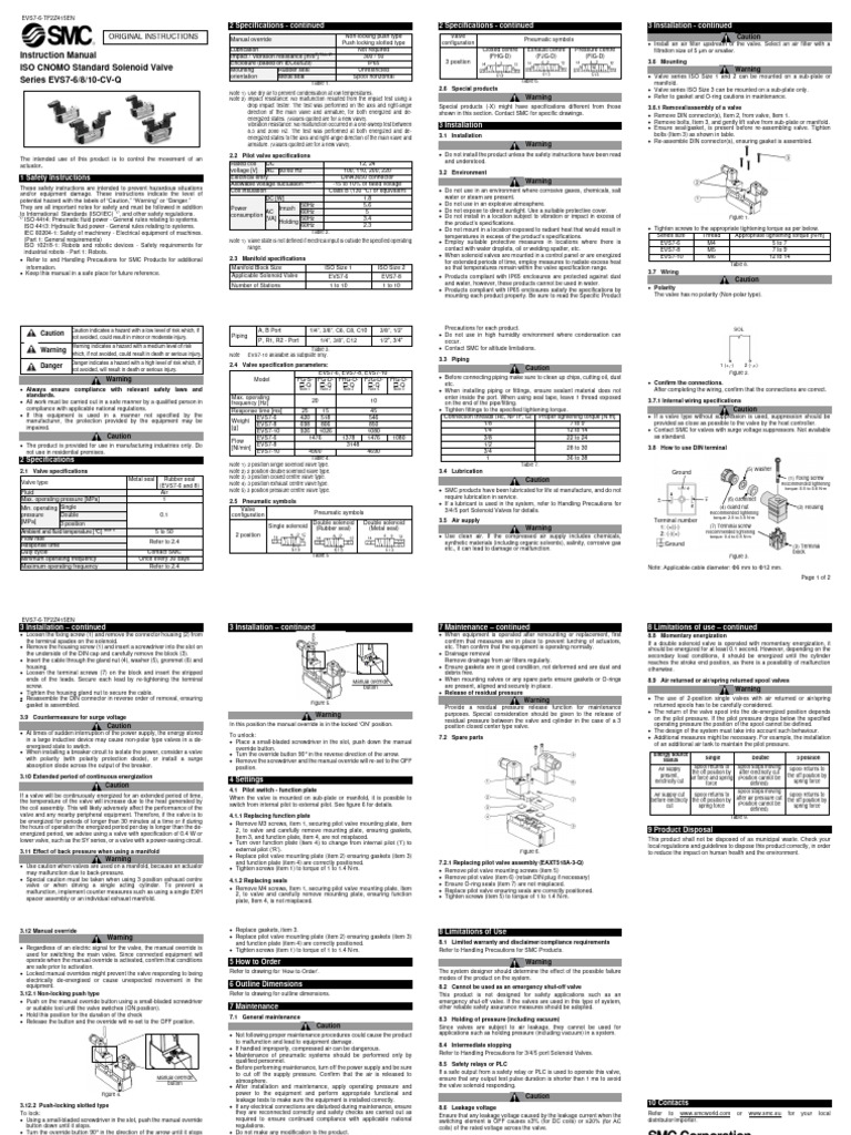 Vib. Sol. SMC | PDF | Valve | Relay