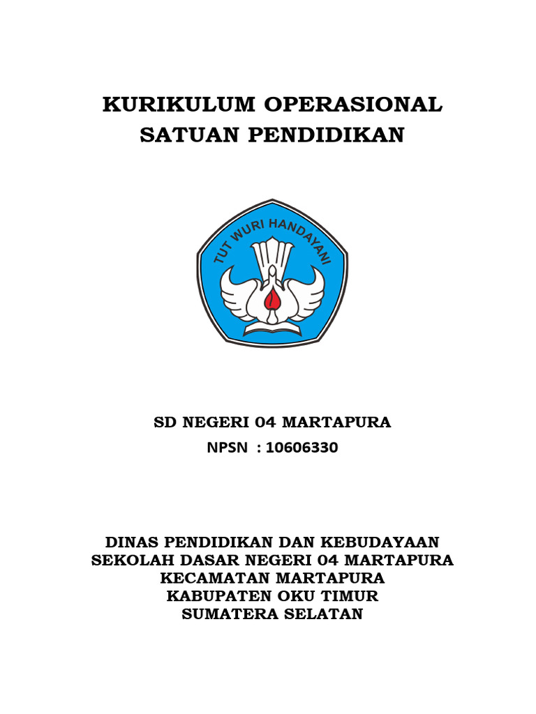 Isi Kosp SDN 04 Mpa | PDF | Karier & Perkembangan