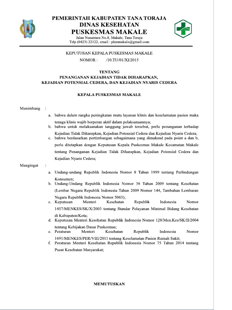 SK Penanganan KTD | PDF