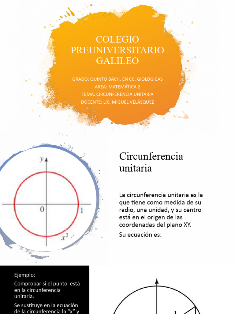 Circulo Unitario | PDF | Métodos y materiales de enseñanza