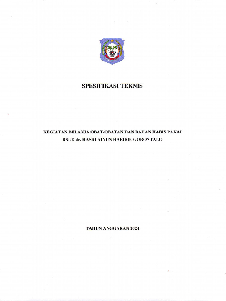 Spek Tek Pengadaan 2024 | PDF