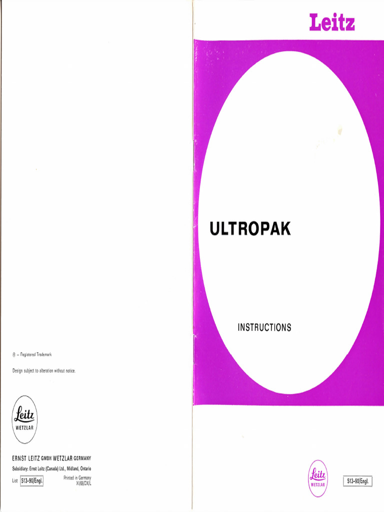 513-90 Instructions Ultropak | PDF