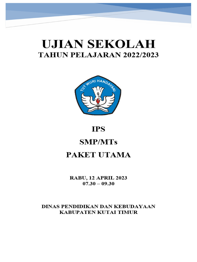 Soal Us Ips 2023 | PDF
