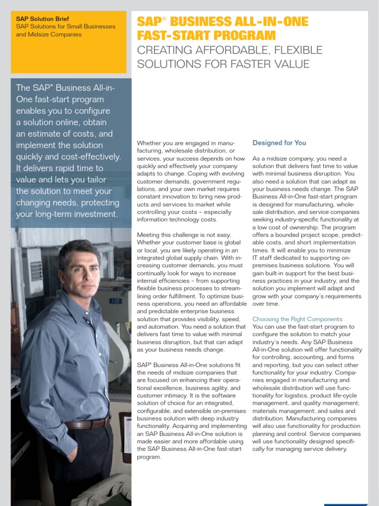 SAP BAiO FastStart Solution Brief | PDF | Sap Se | Business Process
