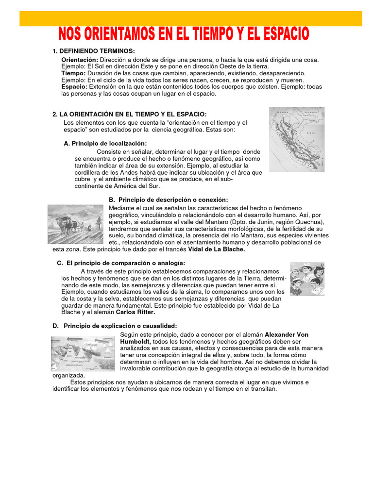 Orientación en Tiempo y Espacio | PDF | Ciencias de la Tierra