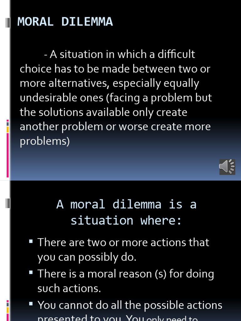 Moral Dilemma | PDF