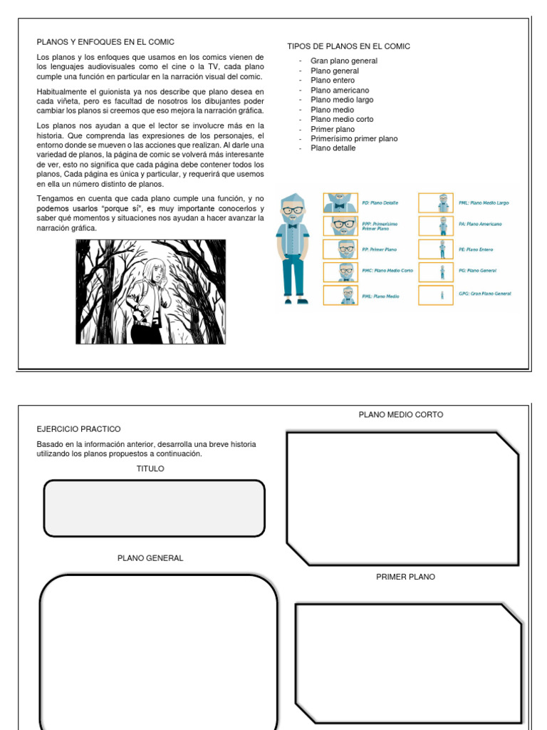Planos y Enfoques en Cómics | PDF