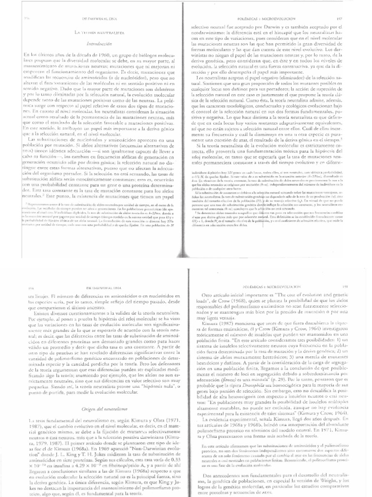 Ruiz R. y Ayala FJ. 98 de Darwin Al DNA PP 156-167 | PDF