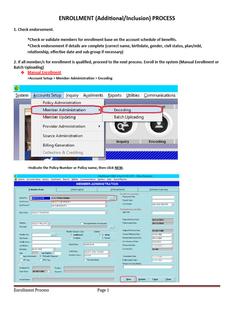 Enrollment Process | PDF | Microsoft Excel | Computing