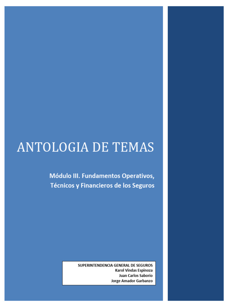 Antologia MEP Modulo 3 | Descargar gratis PDF | Reaseguro | Seguro