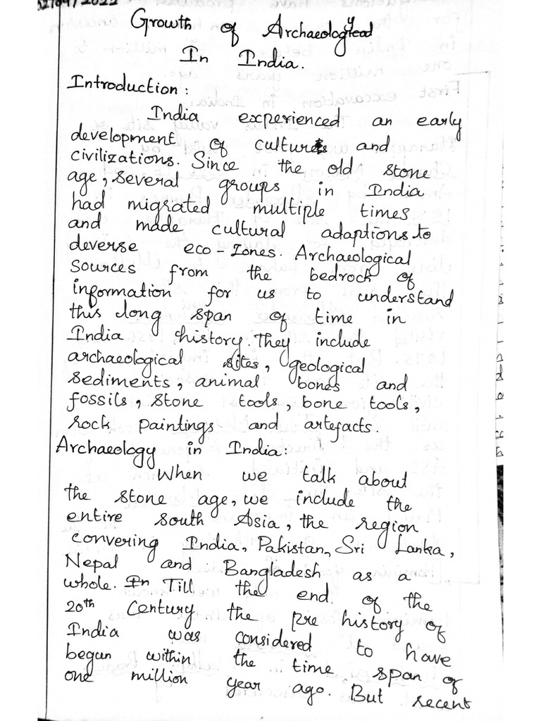 Growth of Archaeology in India Notes | PDF