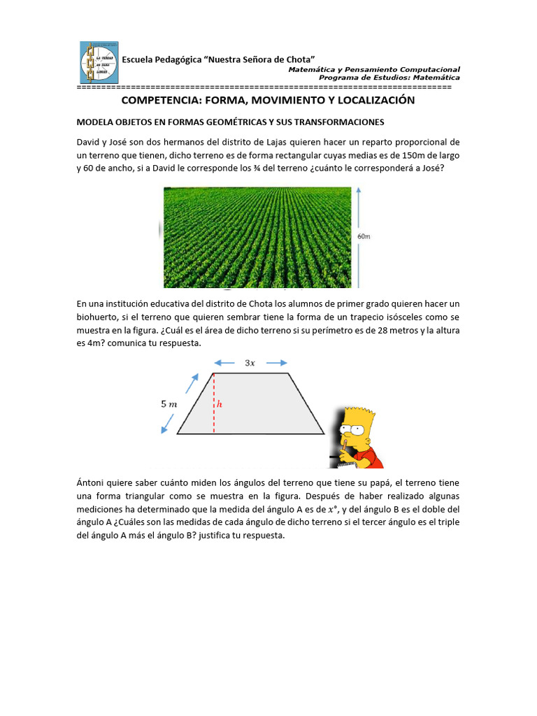 PC Forma Movimiento y Localizacion | PDF | Triángulo | Longitud