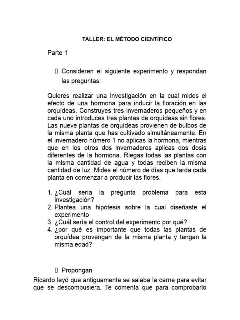 Actividad Método Científico 7 | PDF