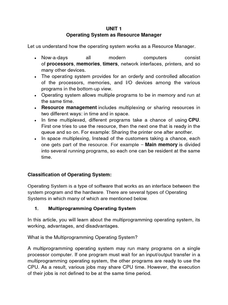 Operating System | PDF | Process (Computing) | Operating System