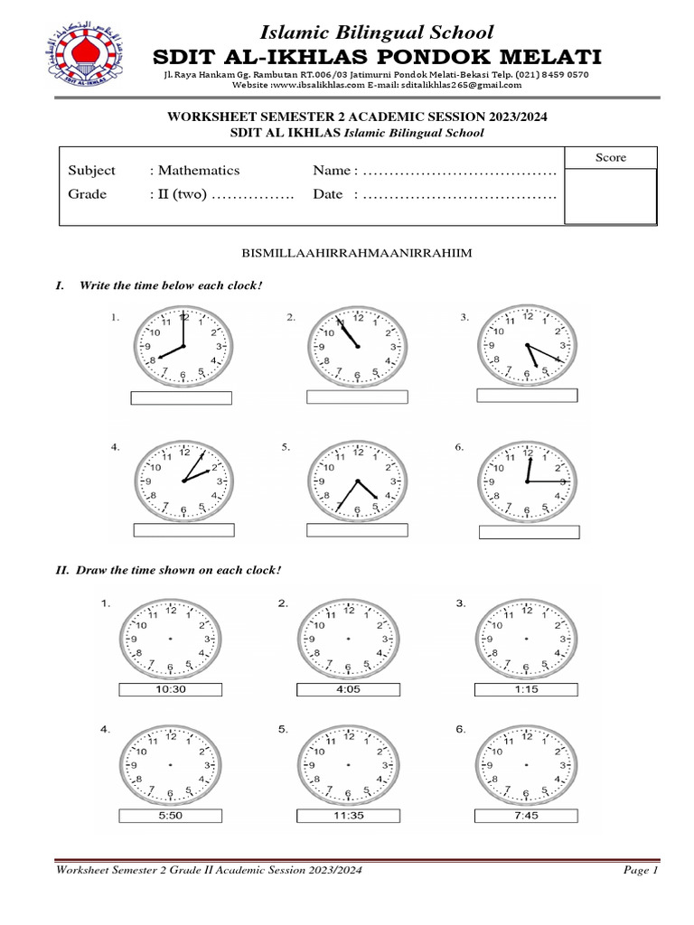 Worksheet Time N Calendar | PDF