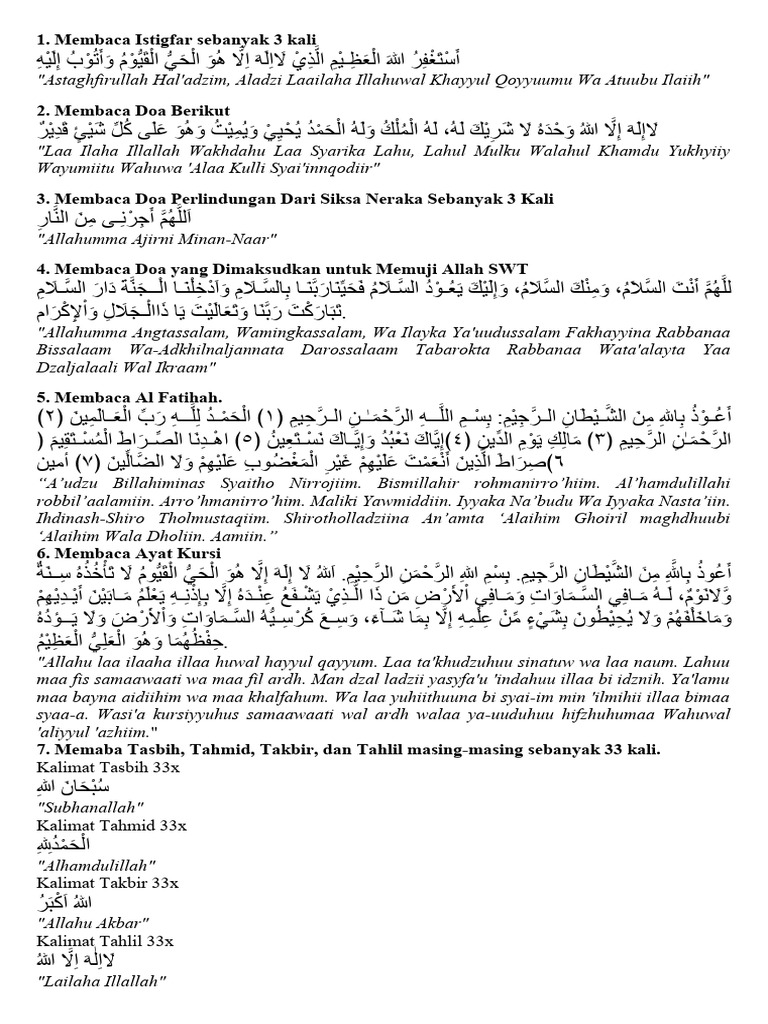 do'a stlh sholat | Download Free PDF | Semitic Words And Phrases | Arabs