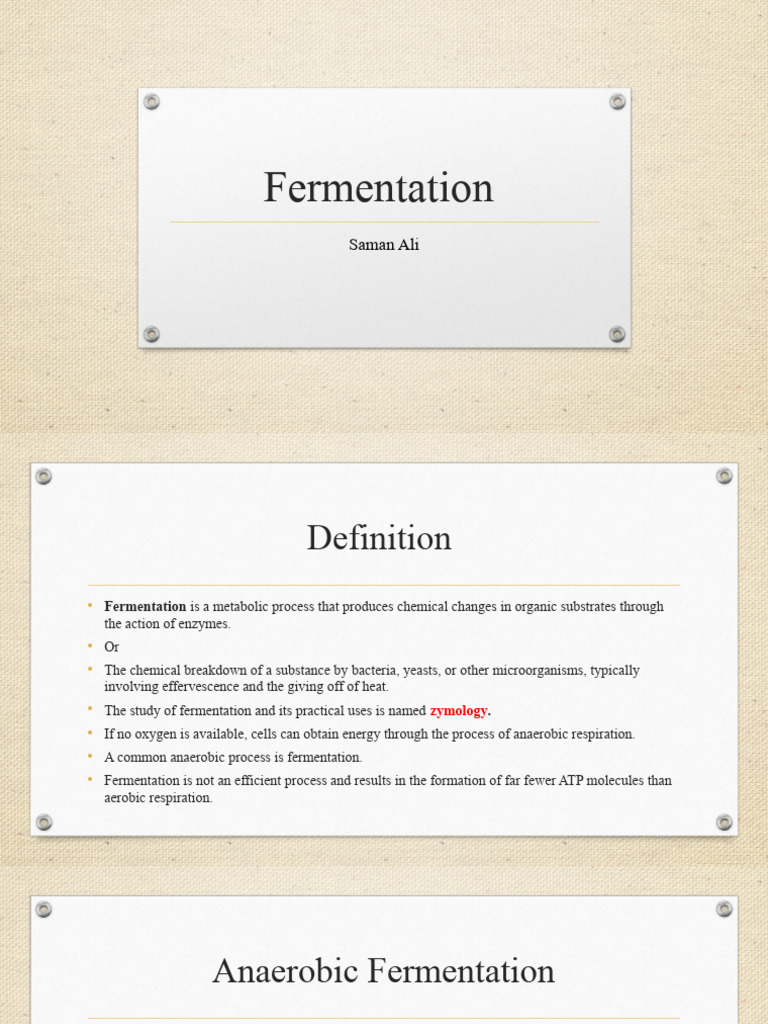 Fermentation | PDF | Fermentation | Cellular Respiration