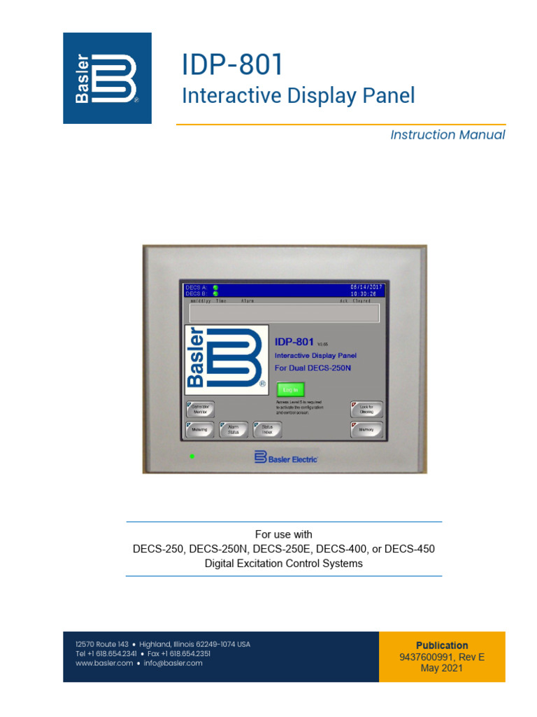 Basler Idp-801 | PDF | Computer Monitor | Password