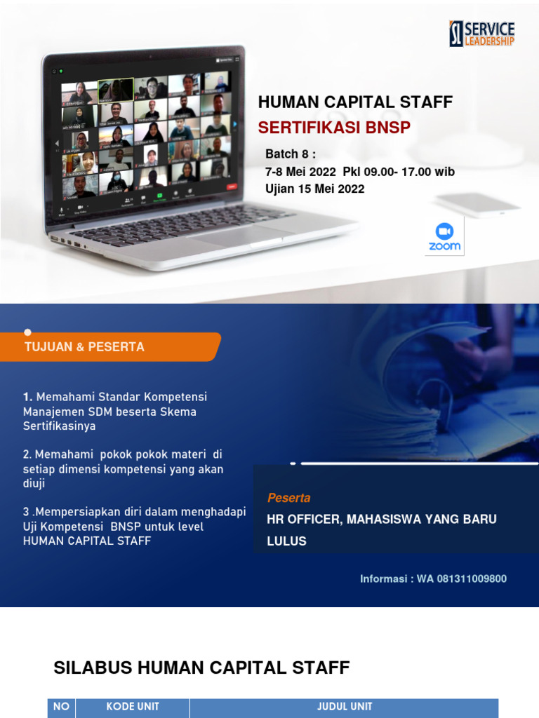 HR Staff - Sertifikasi BNSP-1 | PDF