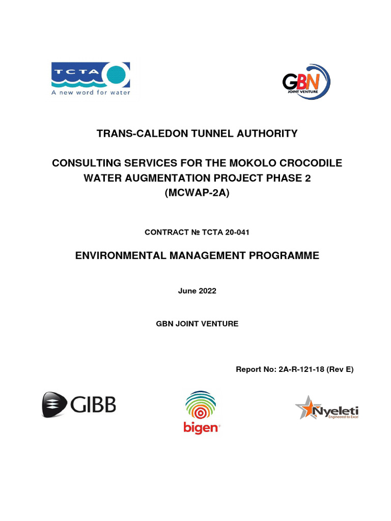 2A-R-121-18 CEMPr Draft2 (Rev E) - Excl Annexures | PDF | Environmental ...