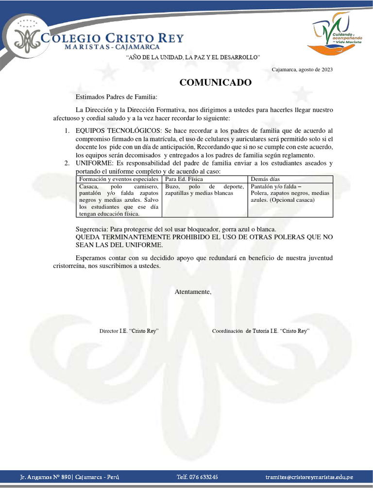 Comunicado Celulares | PDF