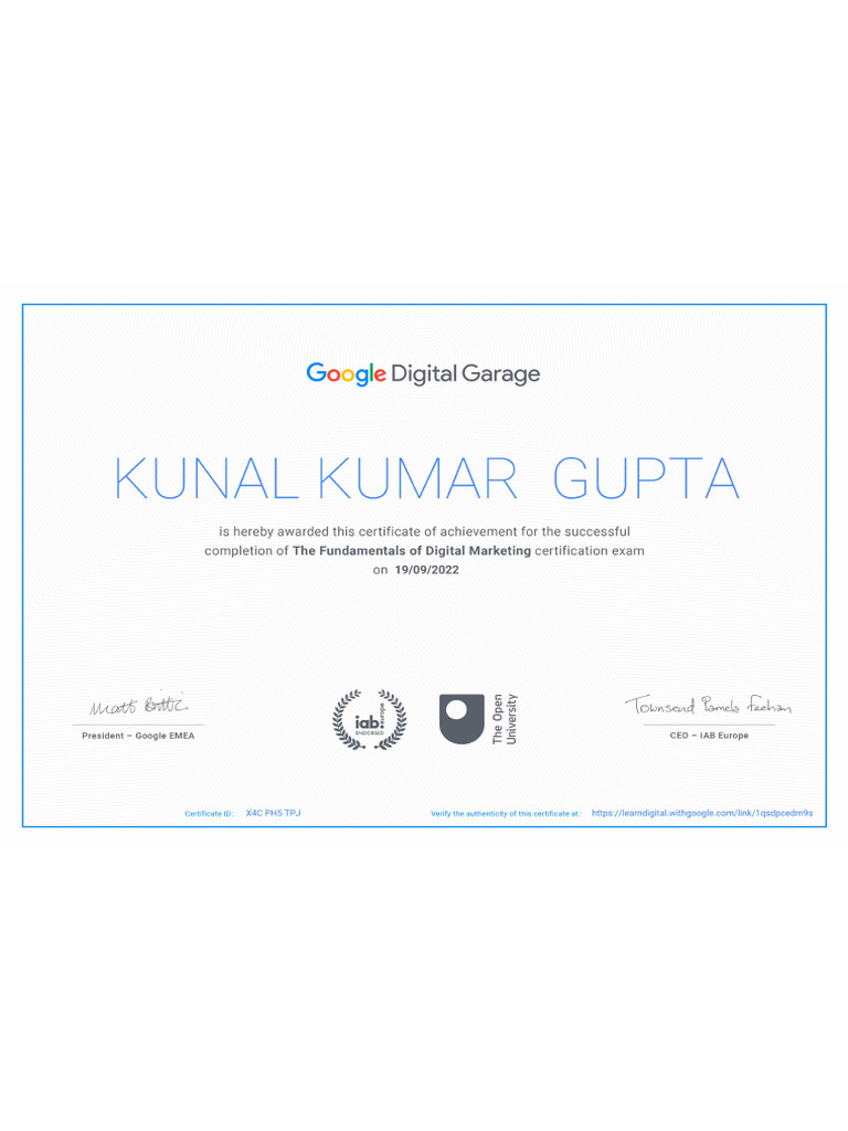 Digital Marketing by Google Digital Garage Kunal | PDF