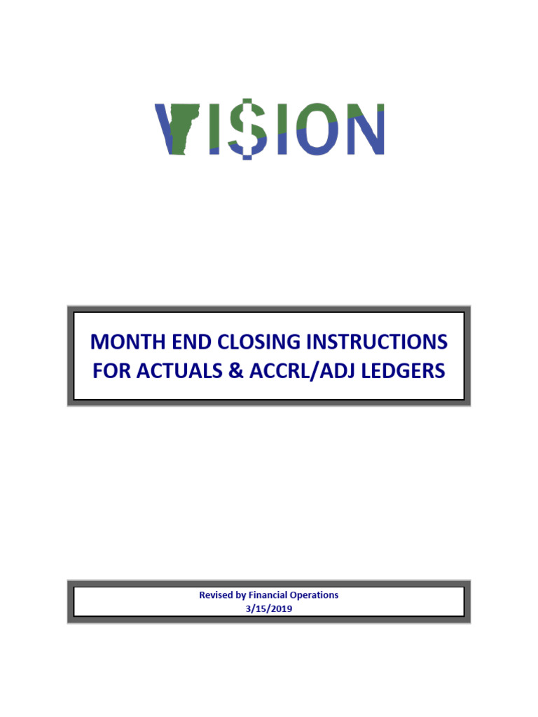 FIN-VISION_Month End Closing Instructions | Download Free PDF ...